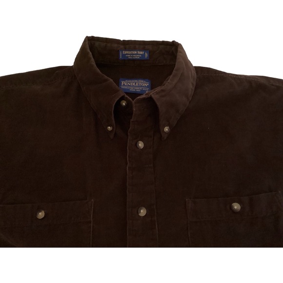 Pendleton | Shirts | Pendleton Mens Expedition Shirt Brown Corduroy Sz ...